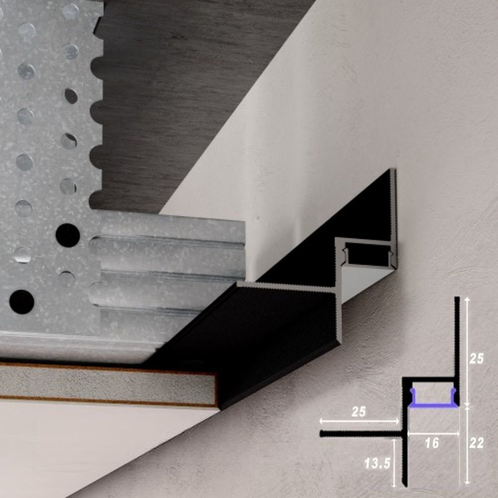 Profile scafe de tavan cu LED sau fara | Ceiling Shadow GAP profiles ...